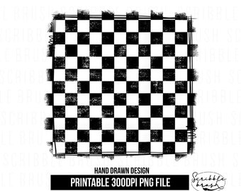 Round Checkered Backsplash Sublimation PNG, Printable Retro Checkered ...
