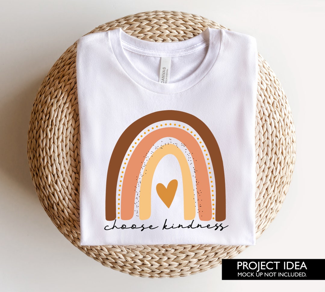 Boho Choose Kindness Rainbow Sublimation PNG, Boho Rainbow Sublimation ...