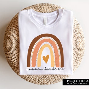 Boho Choose Kindness Rainbow Sublimation PNG, Boho Rainbow Sublimation ...