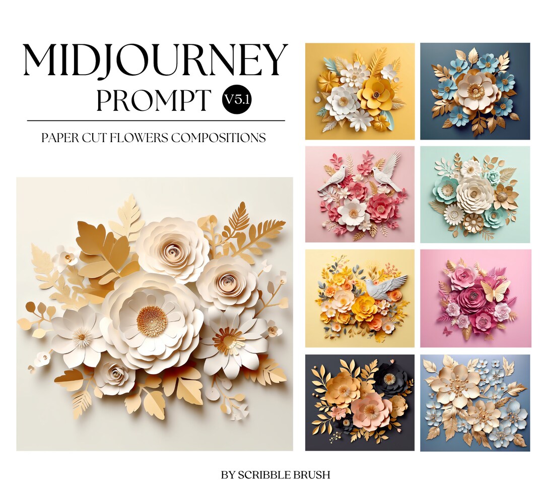 Midjourney Prompt, 3D Clay Flowers Prompt, Paper Cut Flower Prompts, Ai ...