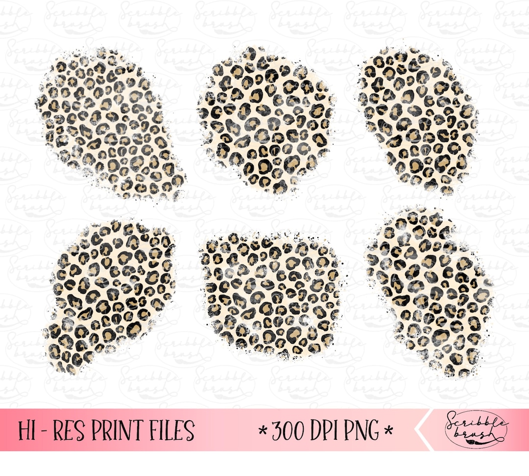 Leopard Print Backsplash Sublimation PNG, Distressed Leopard Print ...