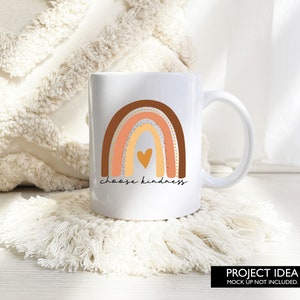 Boho Choose Kindness Rainbow Sublimation PNG, Boho Rainbow Sublimation ...