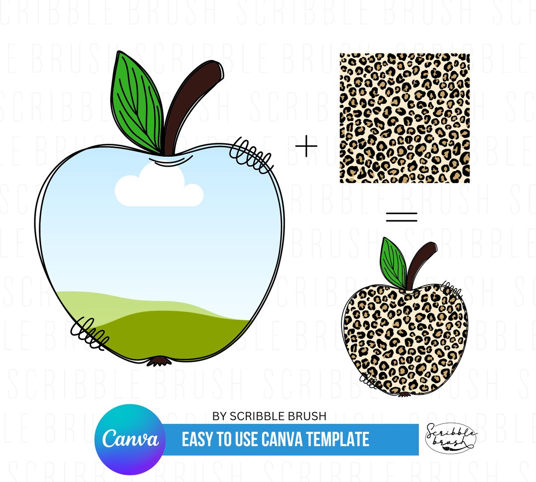 Apple Canva Template Photo Frame, Add Your Own Photo or Pattern Canva ...