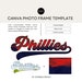 Canva Frame Template, Retro Phillies Photo Frame, Editable Photo ...