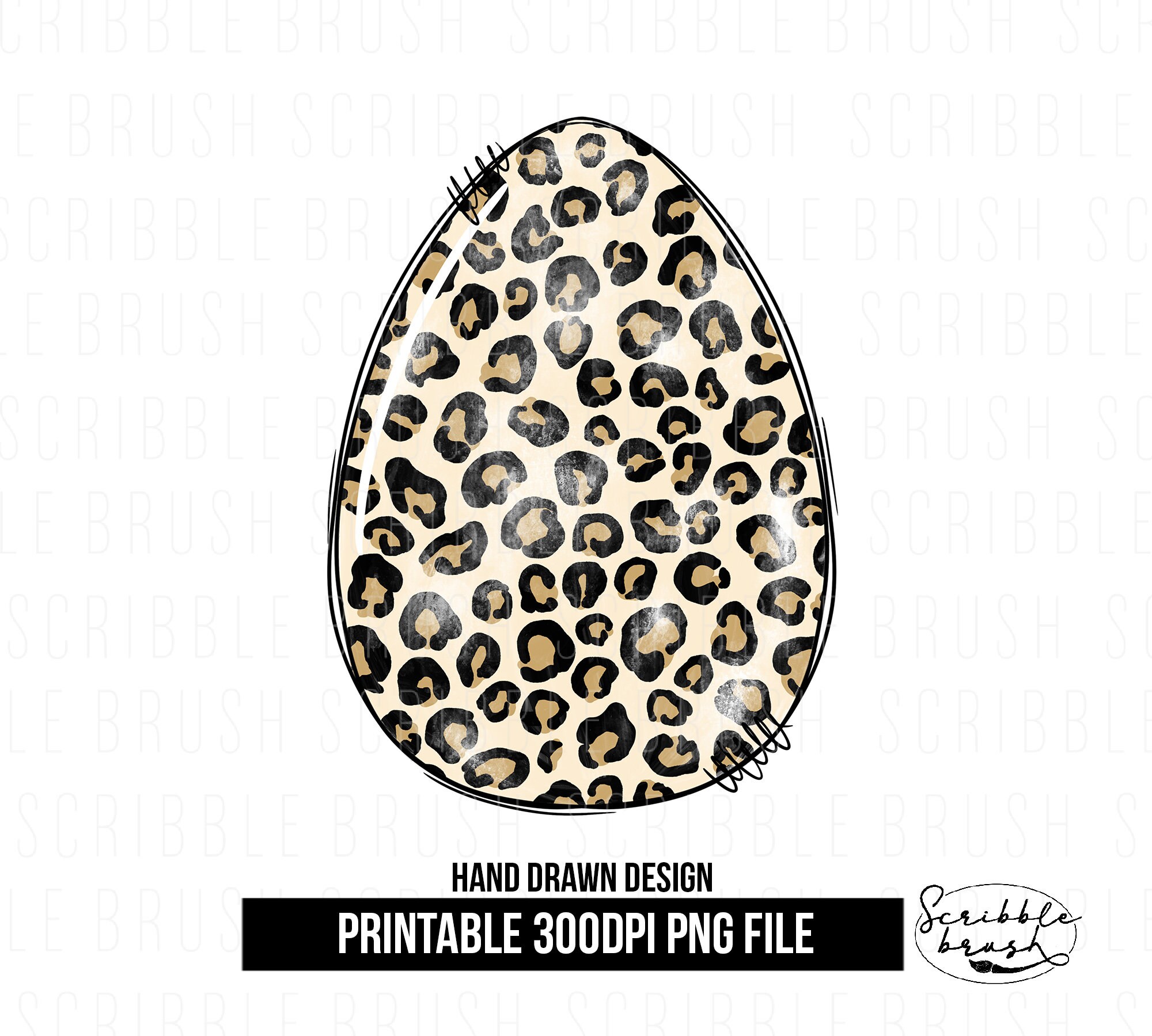 Leopard Print Easter Egg Sublimation PNG Design Distressed | Etsy