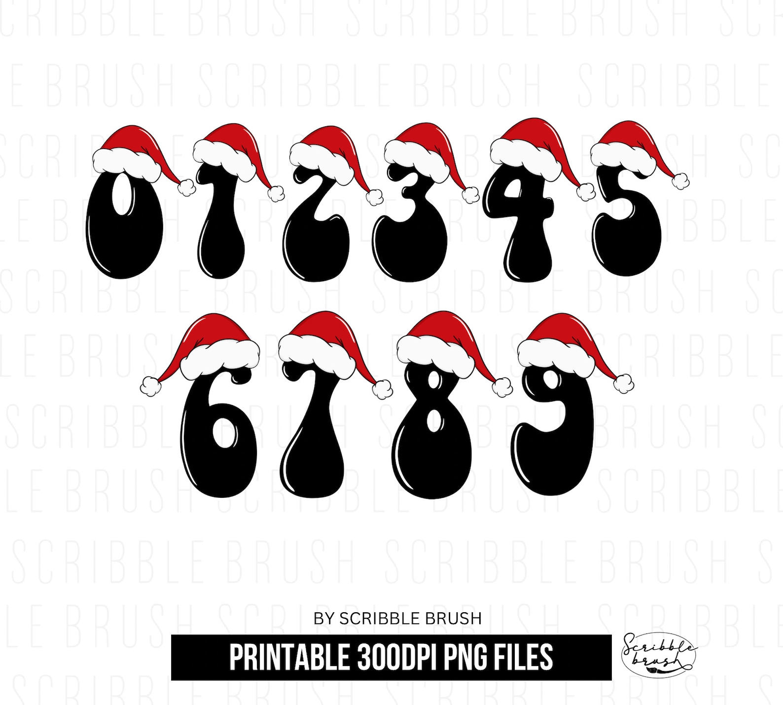 Santa Christmas Alpha Set PNG Santa Claus Hat Sublimation - Etsy