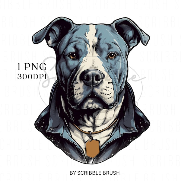 Pittie Clip Art Png - Etsy Canada