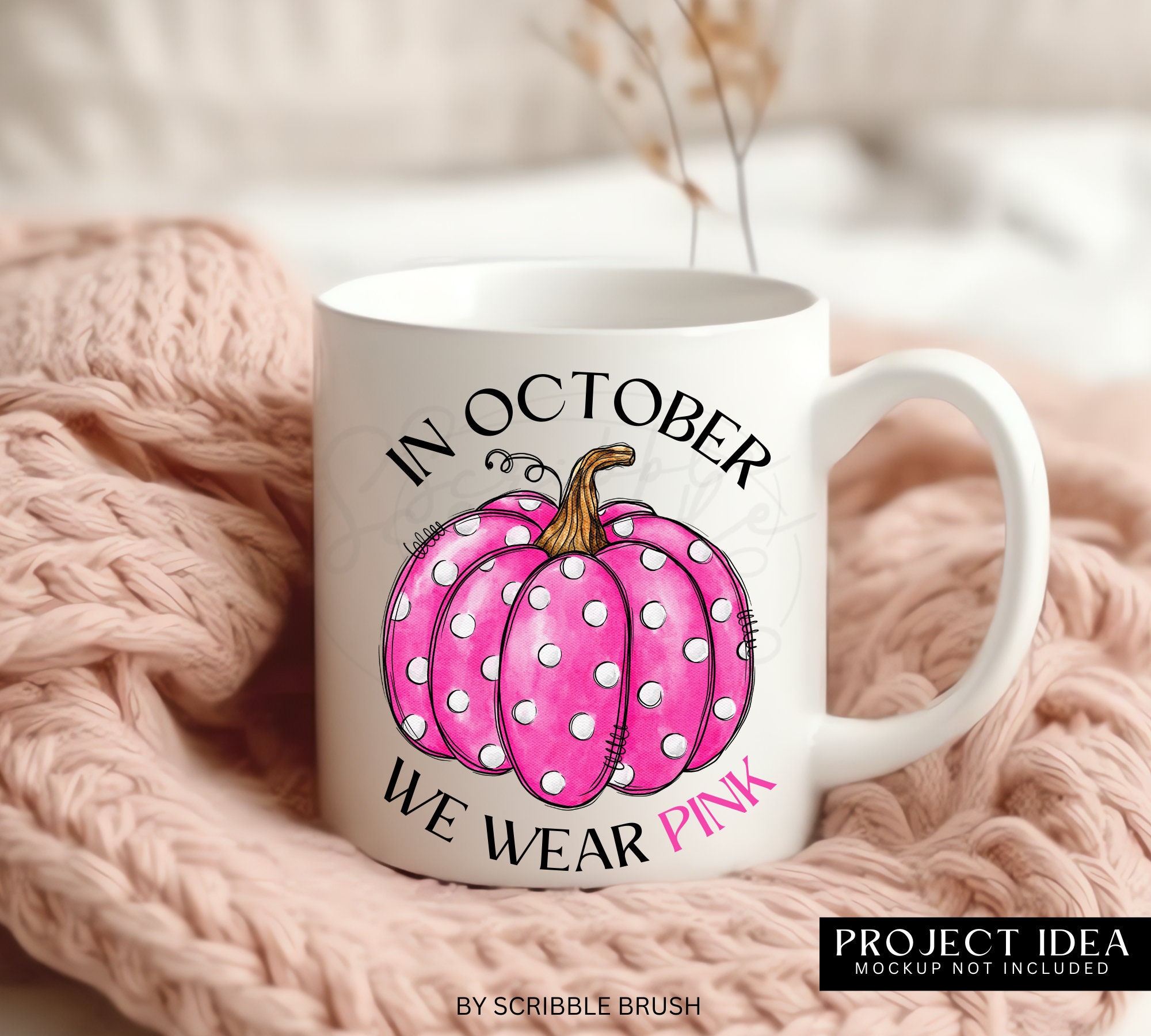 In October We Wear Pink PNG Awareness Digital Download - Etsy