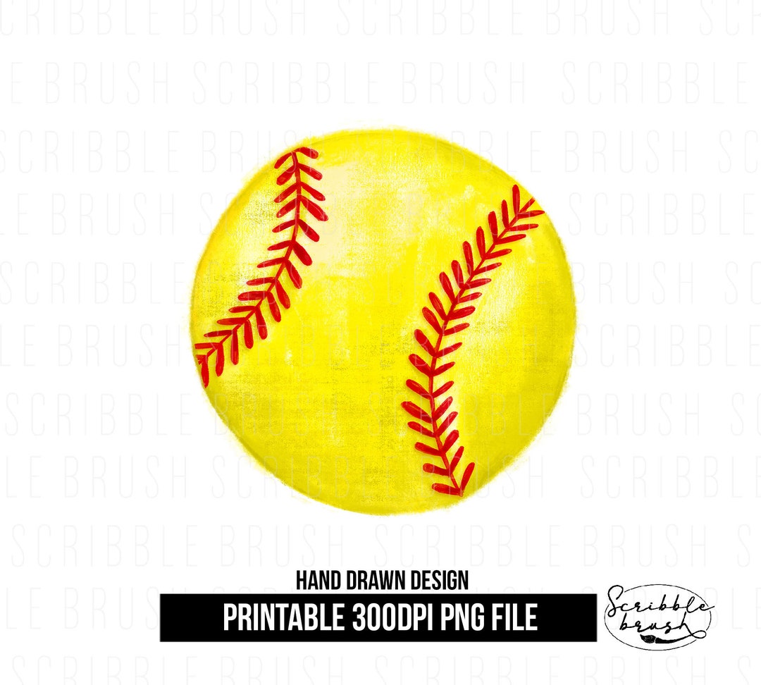 Softball Ball Sublimation PNG Design, Sport Sublimation PNG, Printable ...