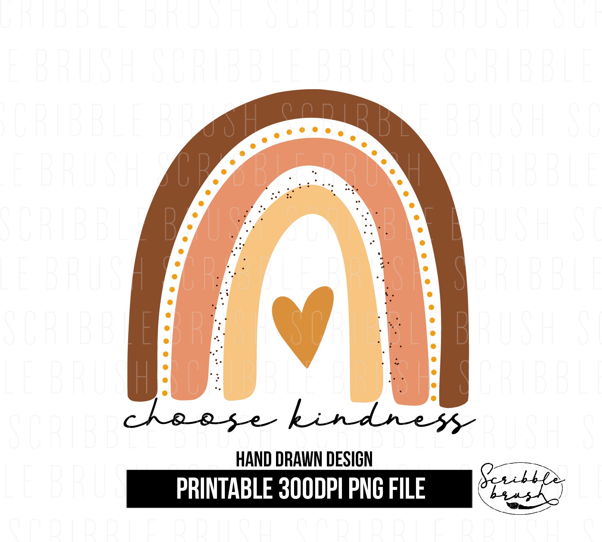 Boho Choose Kindness Rainbow Sublimation PNG Boho Rainbow | Etsy