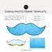 Canva Frame Template, Blank Moustache Frame, Editable Photo Fill ...