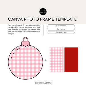 Canva Template Photo Frame, Christmas Ornaments Add Your Own Photo ...