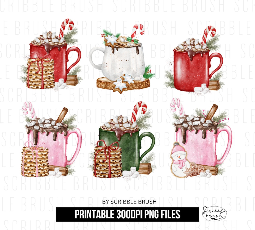 Christmas Hot Cocoa Mug Png Clipart, Hot Chocolate Candy Cane Cookie ...