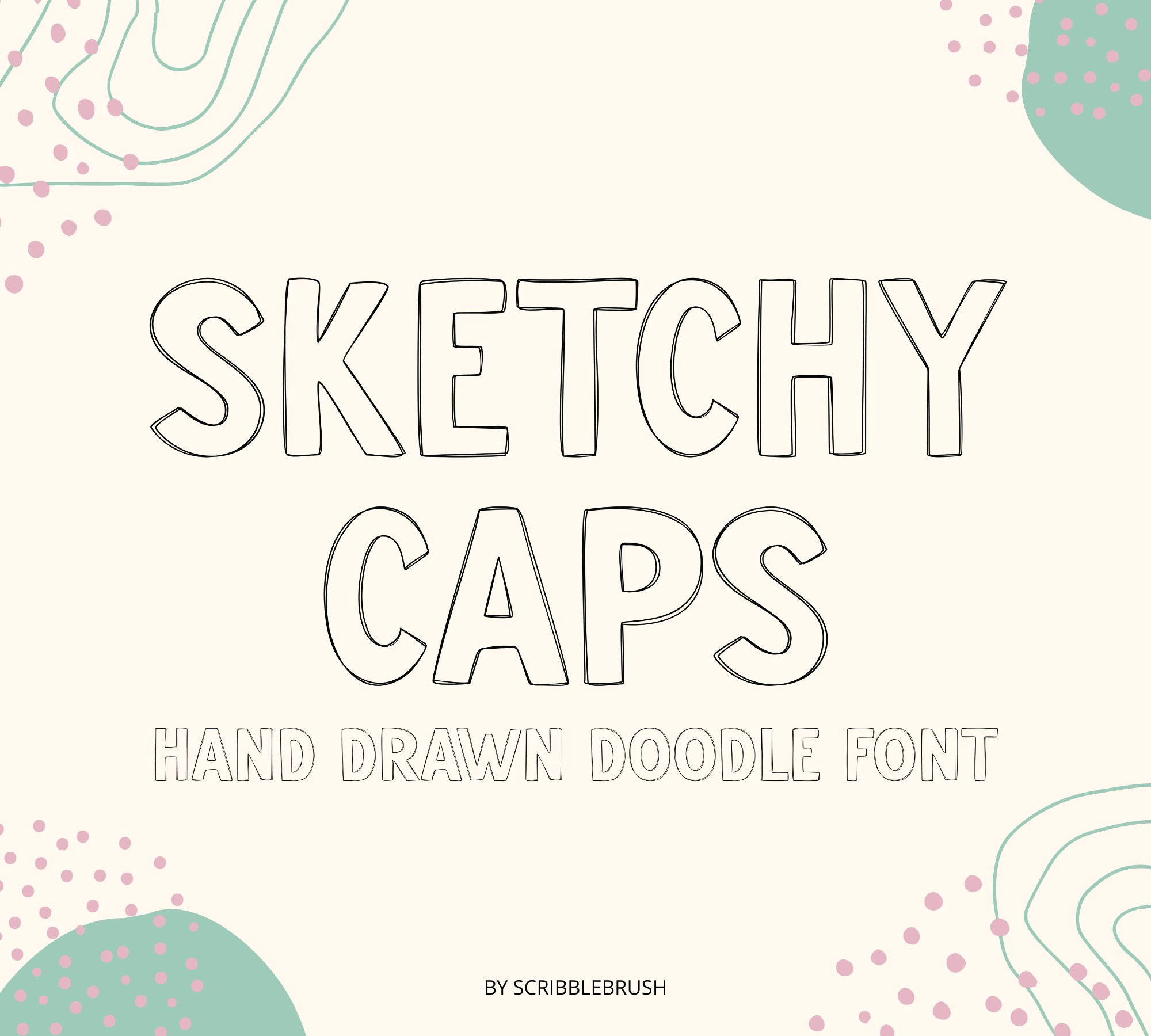 Hand Drawn Sketchy All Caps Doodle Font Doodle Letters Font - Etsy