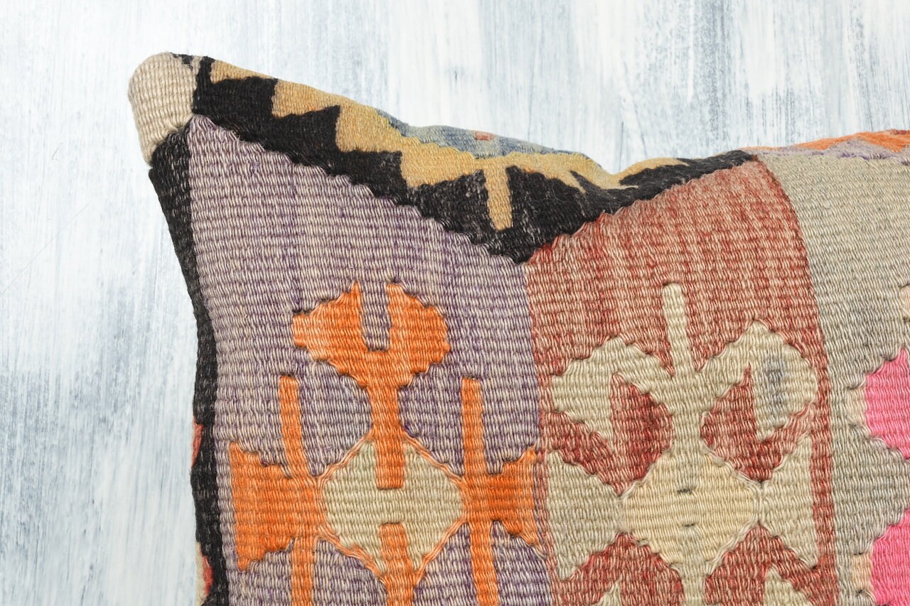 Handmade Kilim Pillow 12x20 Turkish Kilim Pillow Bohemian | Etsy