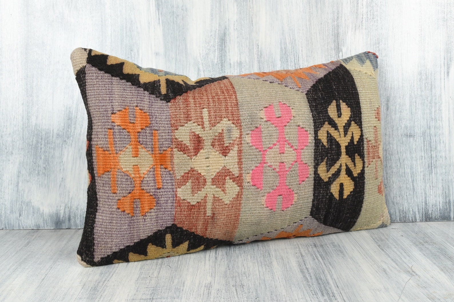 Handmade Kilim Pillow 12x20 Turkish Kilim Pillow Bohemian | Etsy