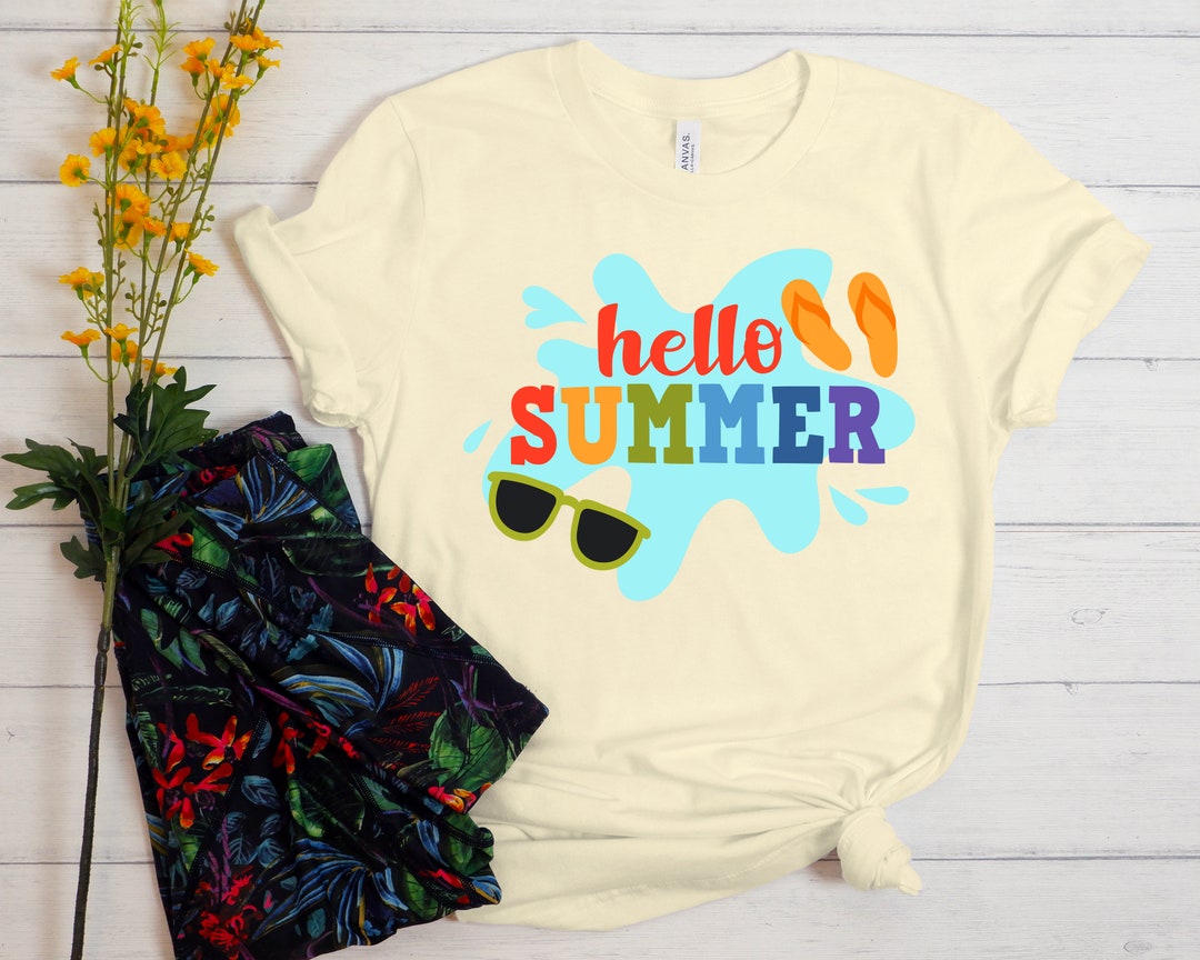 Hello Summer, Sun, Beach Vacation Shirts, Sunshine, Summertime Vacay ...