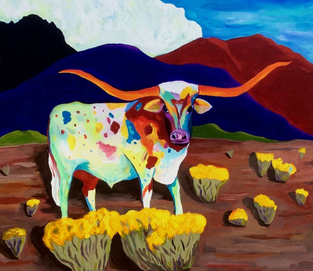 High Mountain Longhorn, Archival Print, John Hutson, Original Art ...