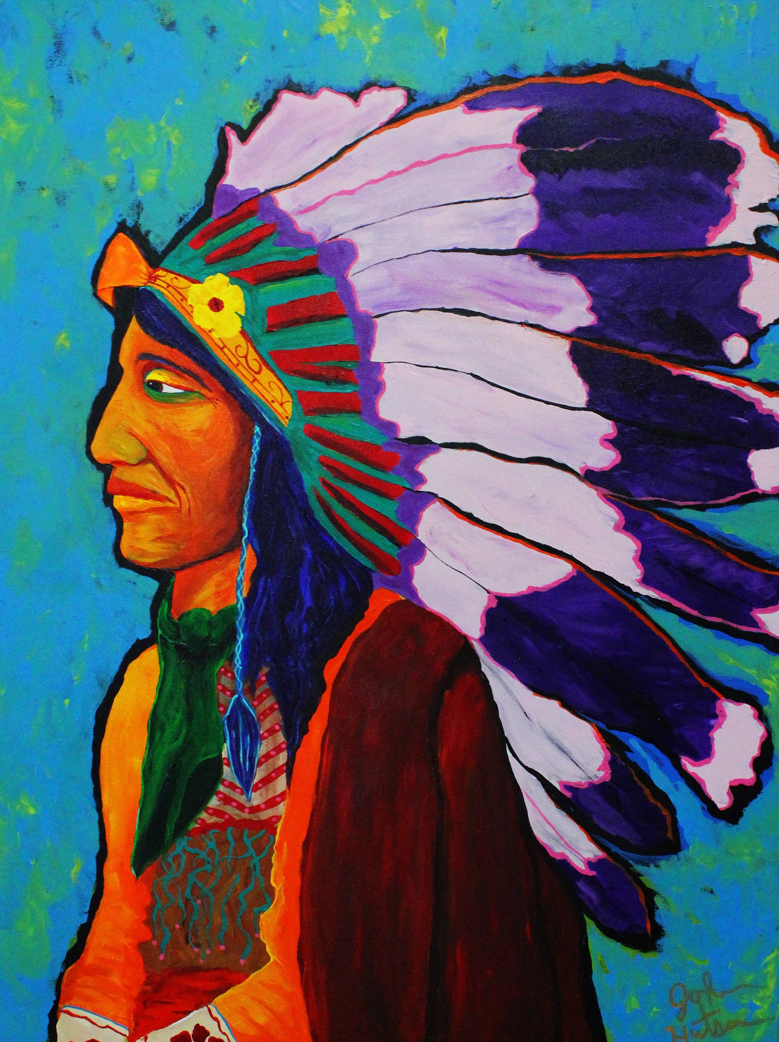 Big Chief, Archival Print, Original Art by John Hutson, Matted, Ready ...
