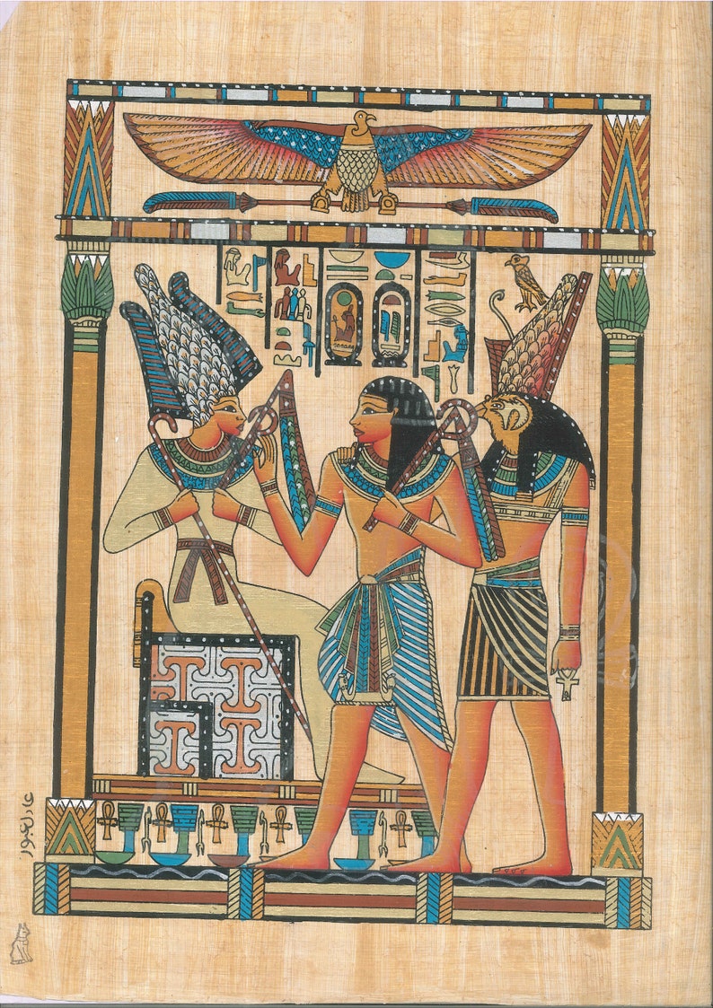 Item#3. Authentic Egyptian Papyrus Artwork Hand Made in Egypt, King ...
