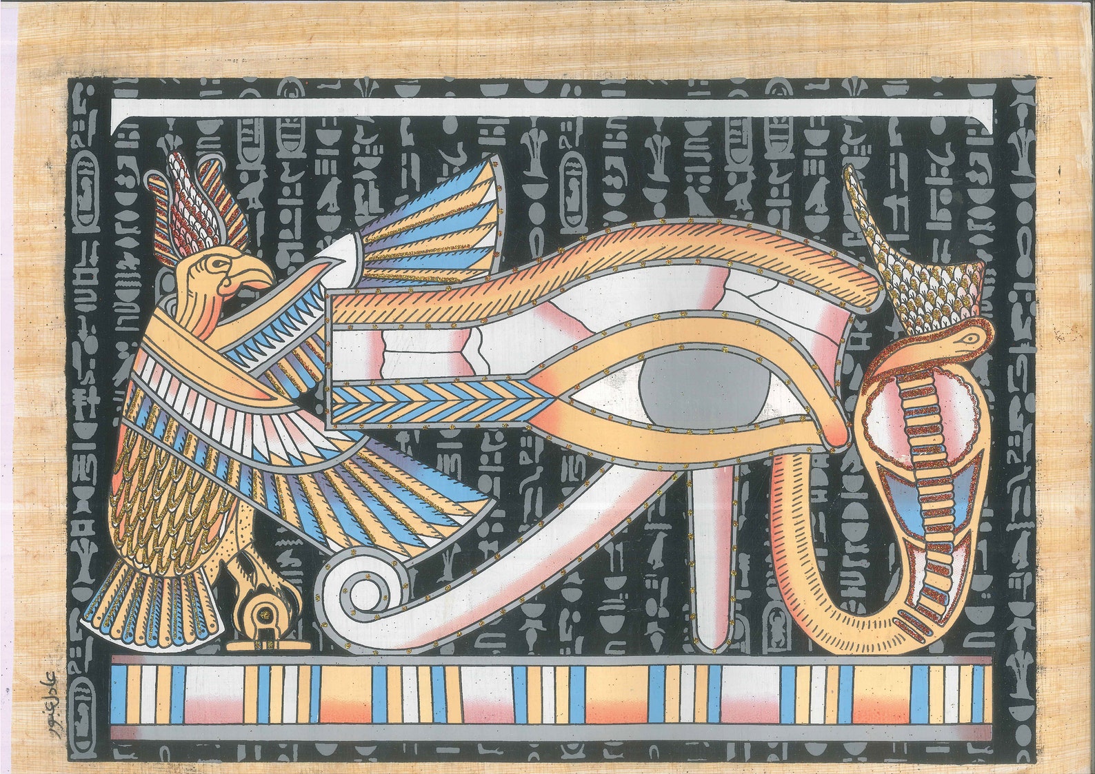 Item#136. Authentic Egyptian Papyrus Artwork Hand Made in Egypt Each ...