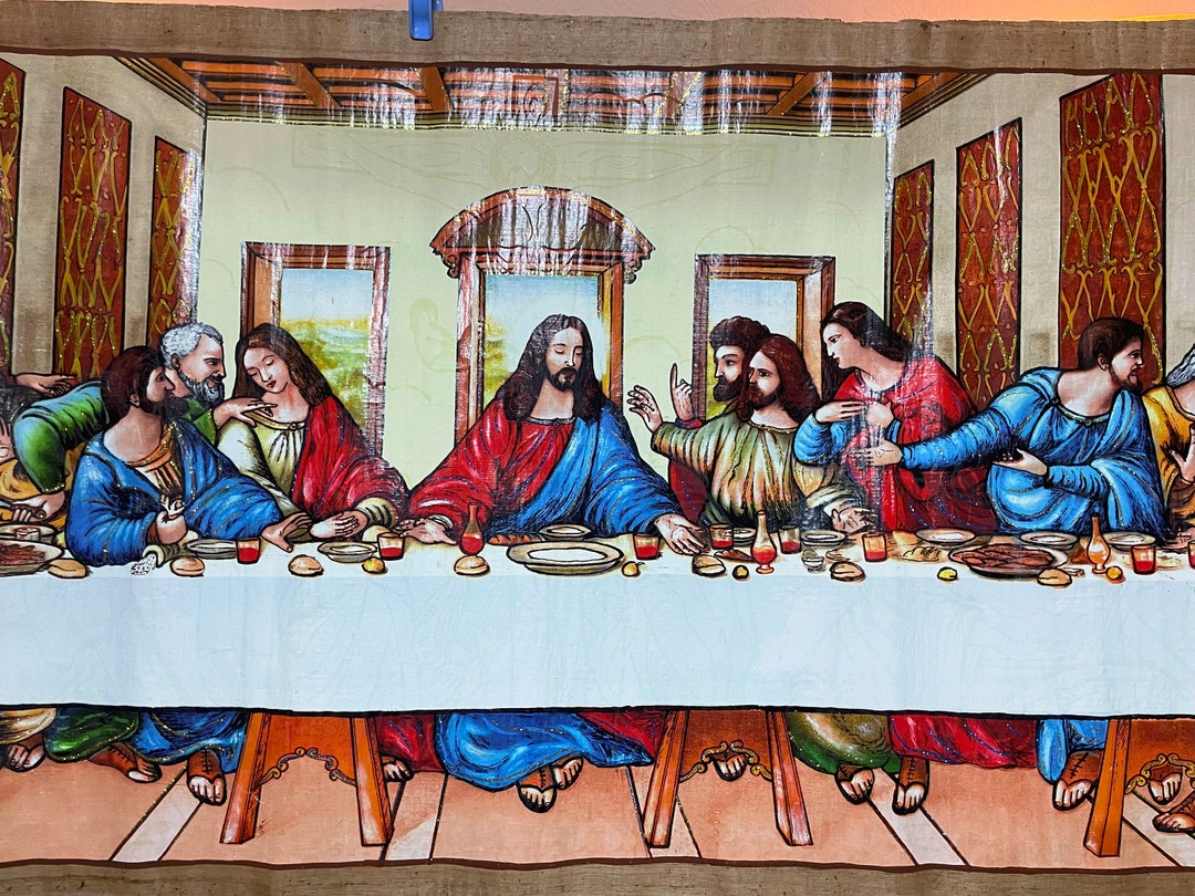 Authentic Egyptian Papyrus Art Work Hand Made in Egypt, Last Supper ...