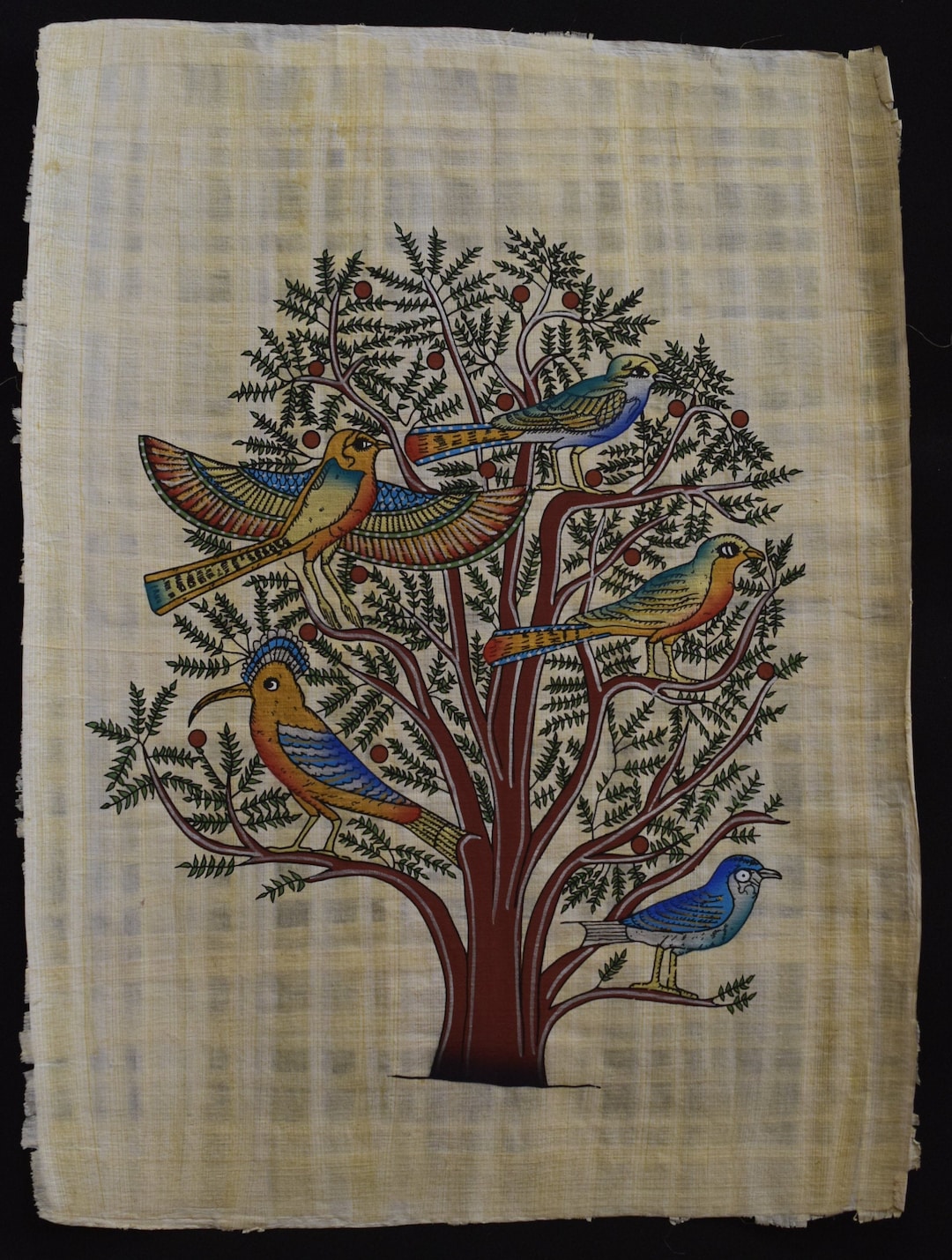 Item#1 Authentic Egyptian Papyrus Artwork Hand Made in Egypt, the Tree ...