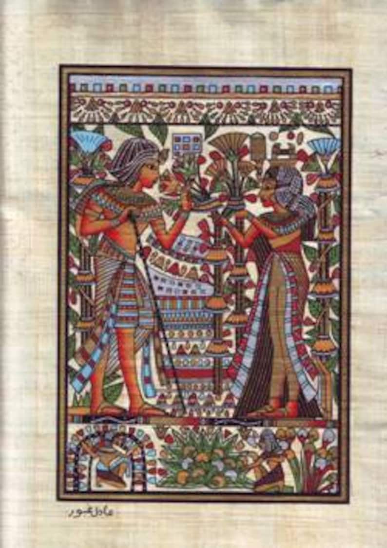 Item#4. Authentic Egyptian Papyrus Artwork Hand Made in Egypt, Wedding ...