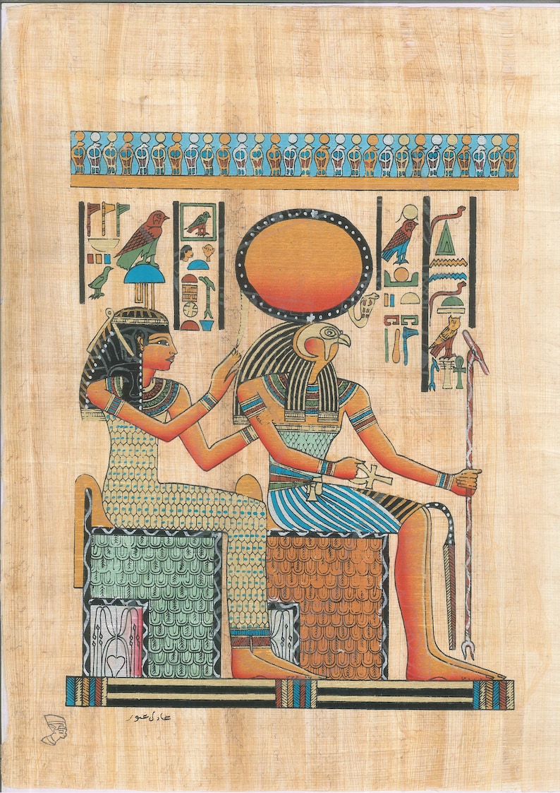 Item#28. Authentic Egyptian Papyrus Artwork Hand Made in Egypt, Ra ...