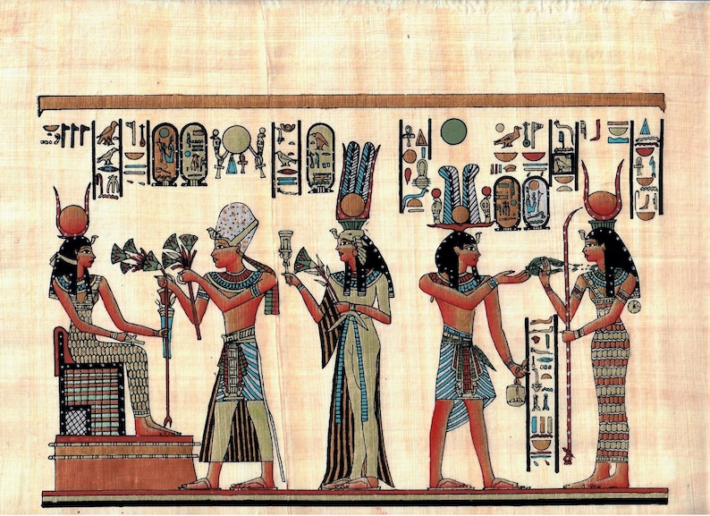 Lot of 10 Authentic Egyptian Papyrus Art Work Hand Made in Egypt Each ...