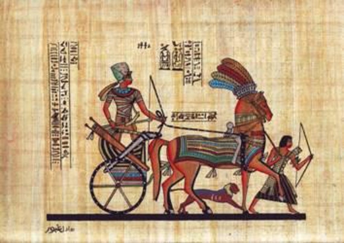 SKU 154. Authentic Egyptian Papyrus Art Work Hand Made in Egypt, Ramsis ...