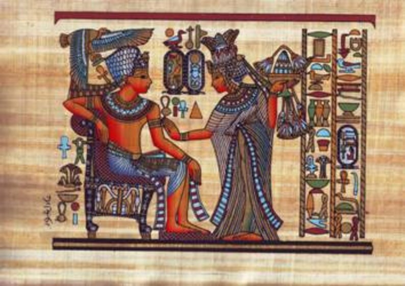 Item#138. Authentic Egyptian Papyrus Artwork Hand Made in Egypt, King ...