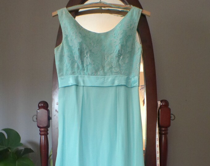 1967 Pastel Blue Sleeveless Floor Length Prom/evening Dress - Etsy