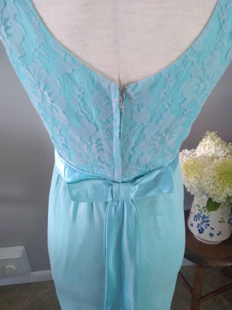 1967 Pastel Blue Sleeveless Floor Length Prom/evening Dress - Etsy