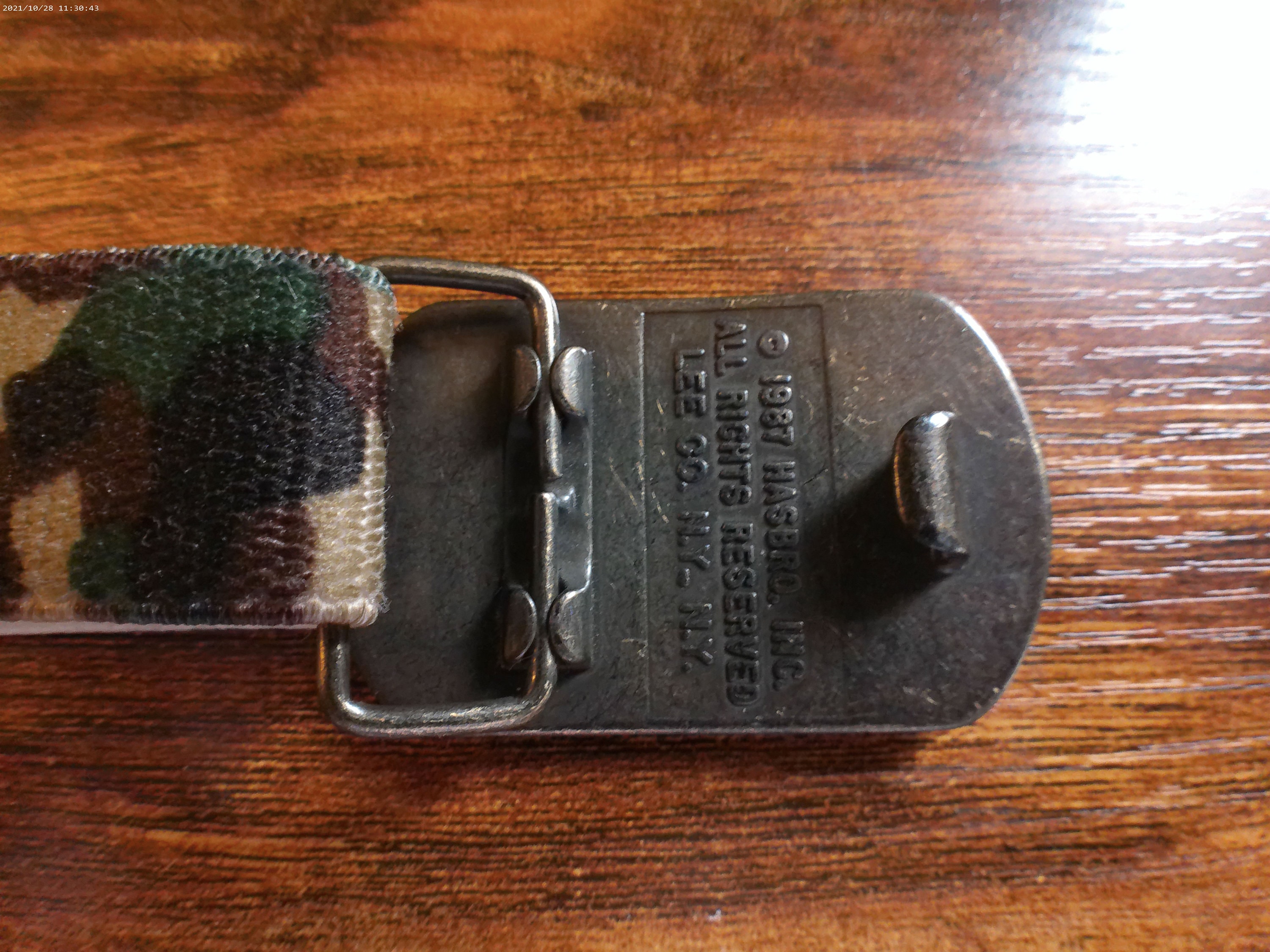 1987 G.I. Joe Belt Buckle on Camo Belt - Etsy