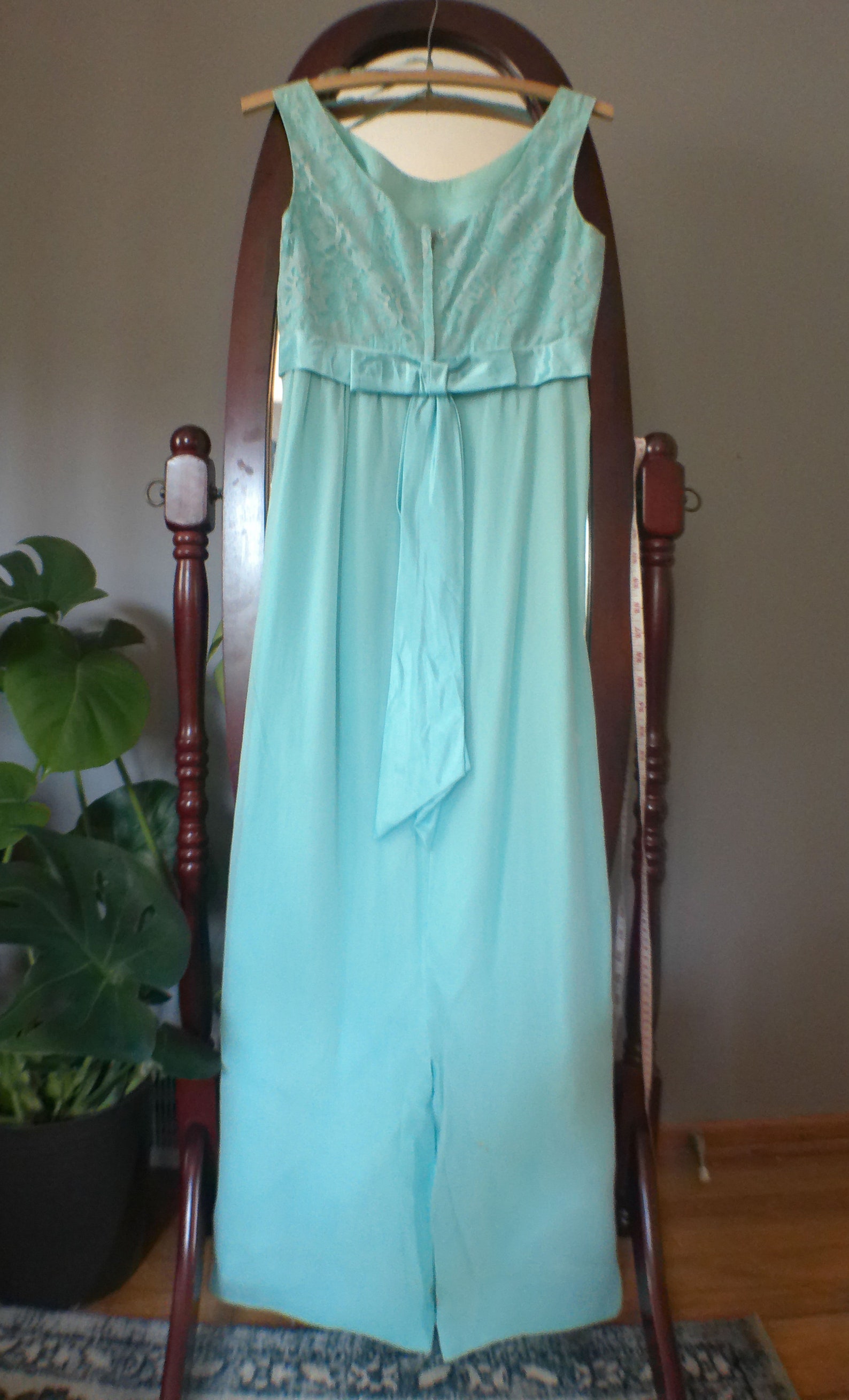 1967 Pastel Blue Sleeveless Floor Length Prom/evening Dress - Etsy