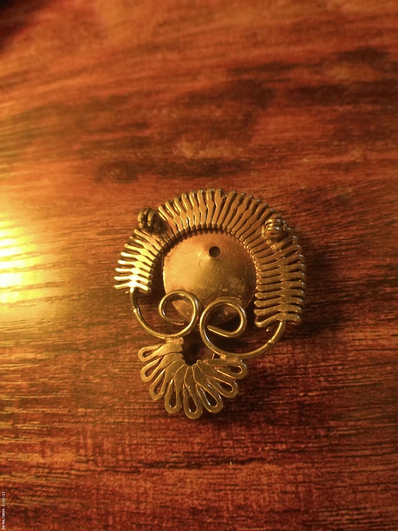 Vintage Greek Goddess Psyche Pin/Brooch - Gem