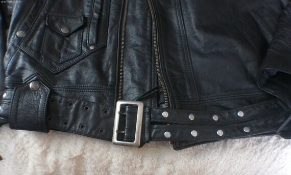 1996 Harley Davidson 7 Pocket Leather Jacket Debossed… - Gem