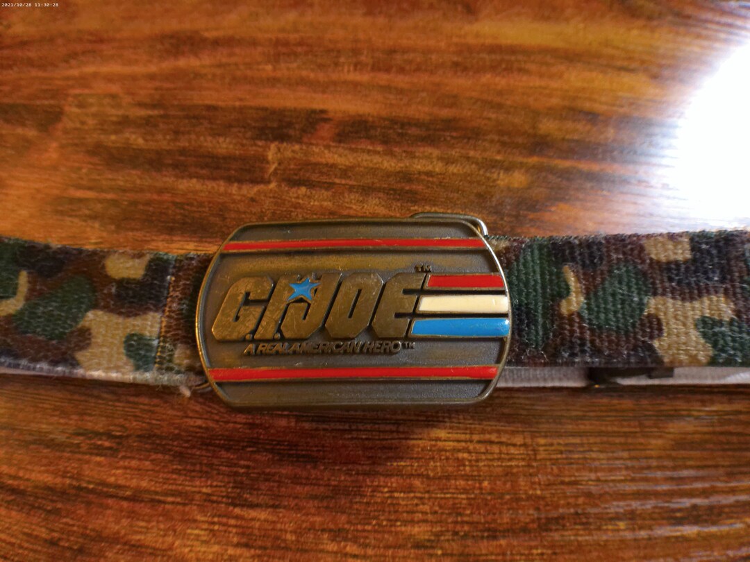1987 G.I. Joe Belt Buckle on Camo Belt - Etsy