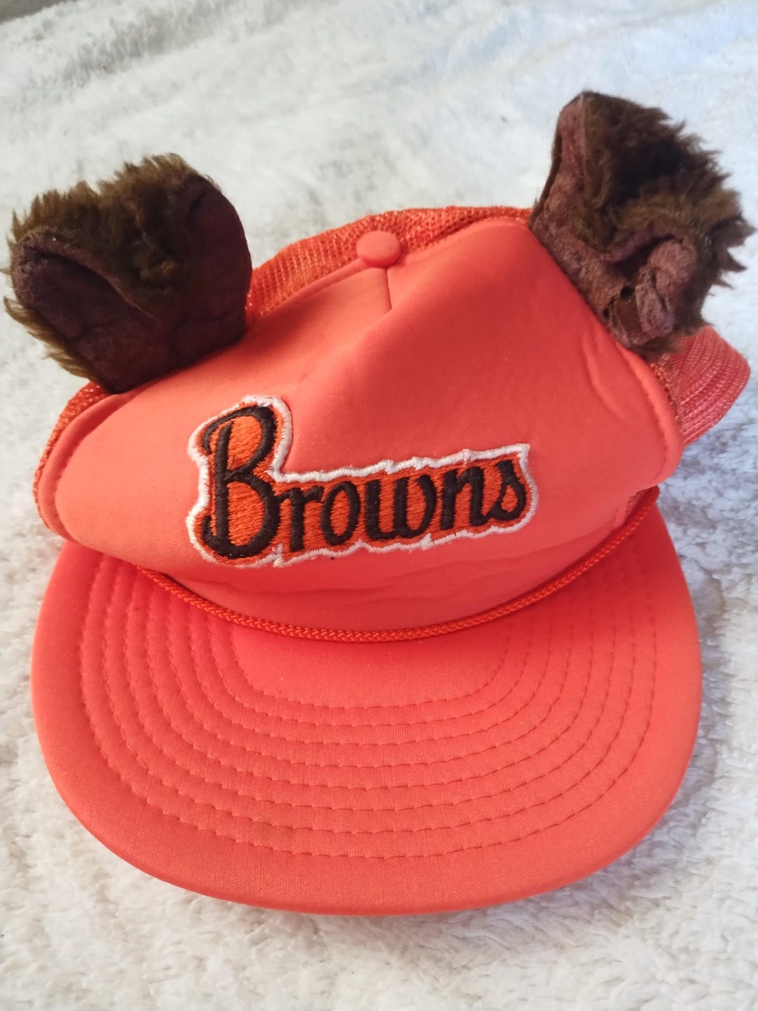Vintage 1986 Cleveland Browns Hat With Dog Ears and Tail - Etsy
