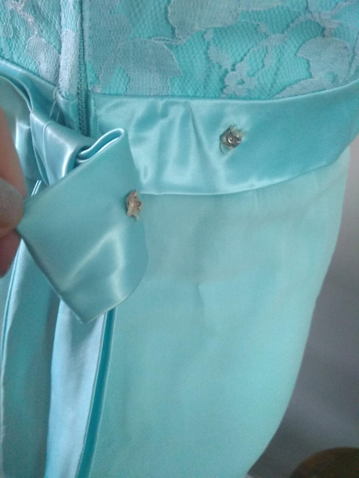 1967 Pastel Blue Sleeveless Floor Length Prom/evening Dress - Etsy