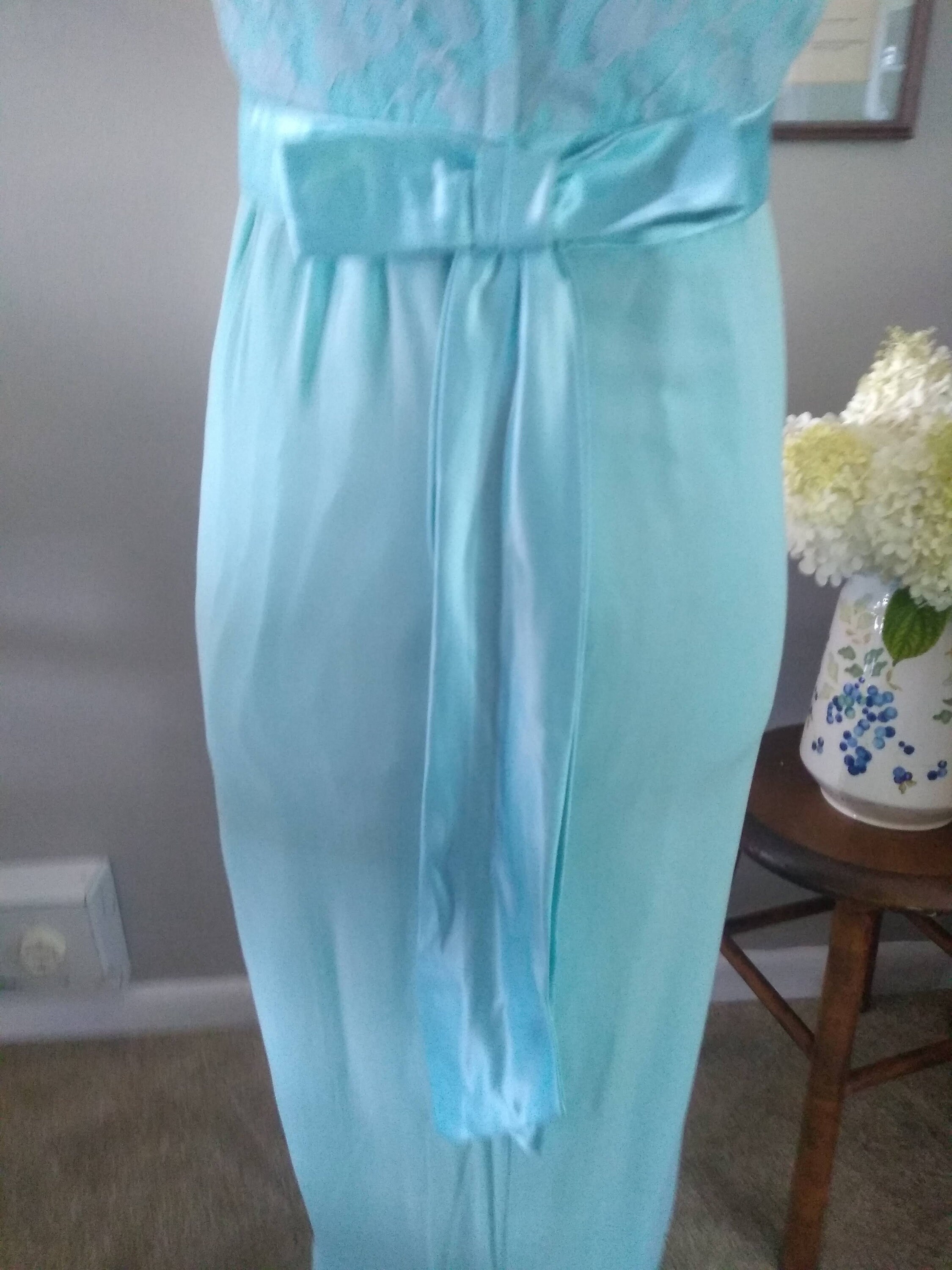 1967 Pastel Blue Sleeveless Floor Length Prom/evening Dress - Etsy