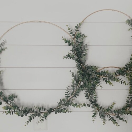 Eucalyptus Hoop Wreath Farmhouse Style Home Decor - Etsy