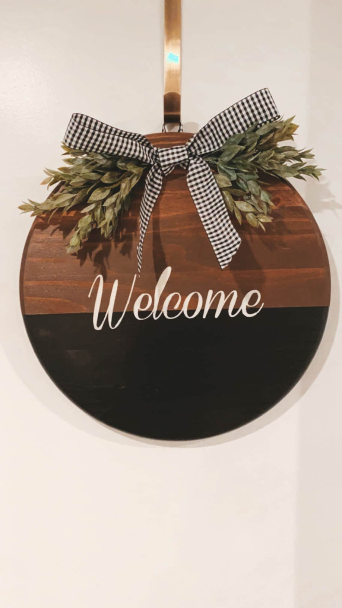 Round Wooden Welcome Sign Rustic Farmhouse Wooden - Etsy Ireland