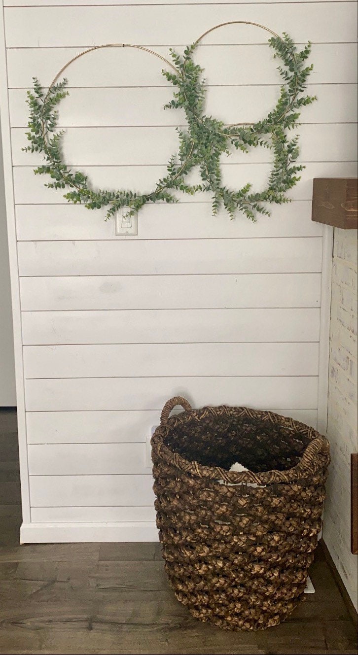 Eucalyptus Hoop Wreath Farmhouse Style Home Decor - Etsy