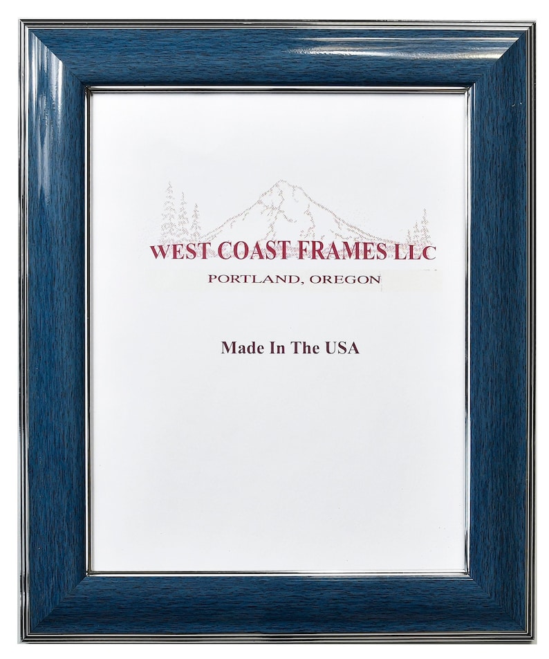 55446 Blue Grain and Silver Lip Picture Frame - Etsy