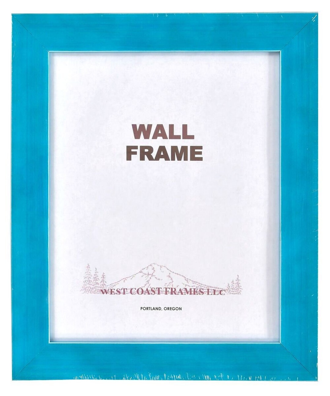 Picture Frame - 83730 Tropical Glossy Sky Blue - Clear Glass - Moulding ...