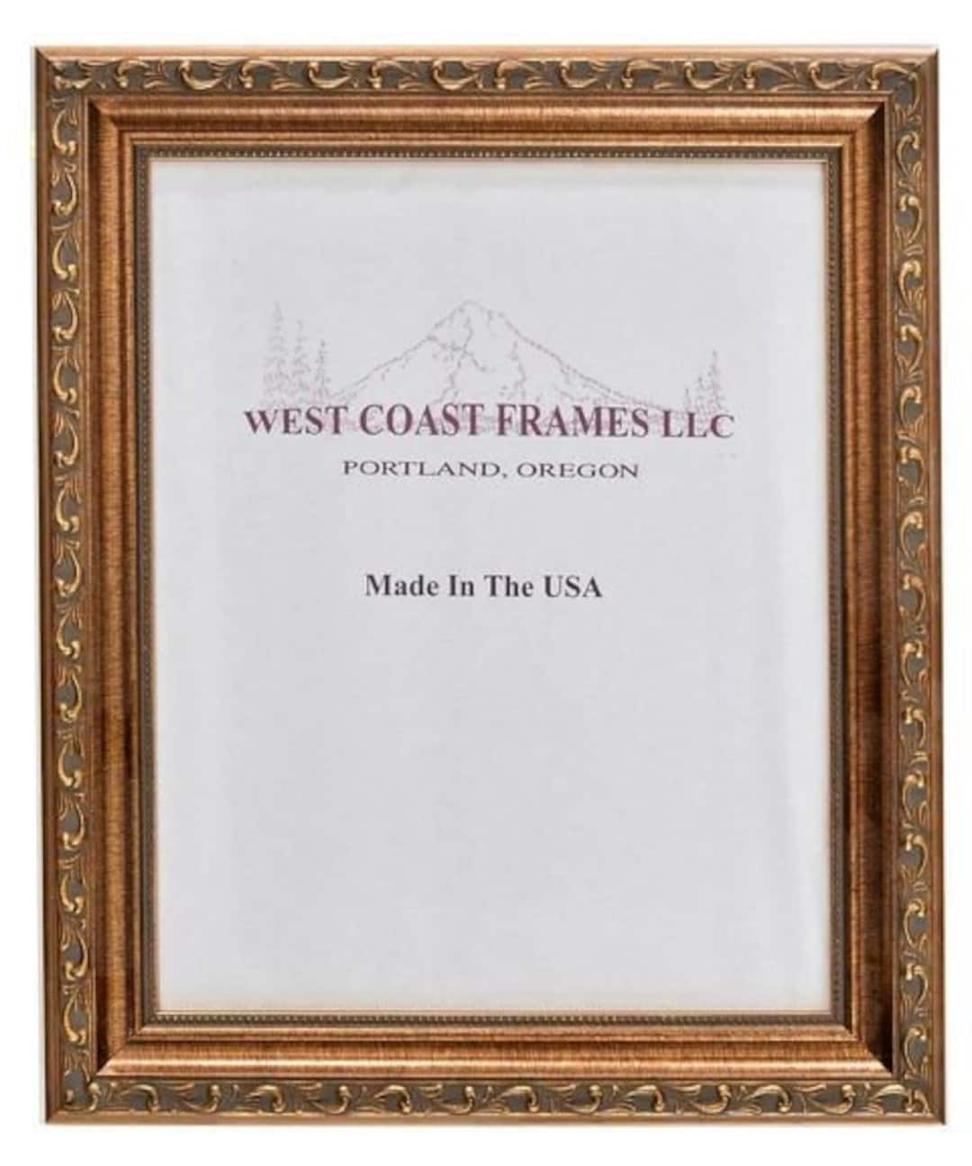 9115 Gold Wood 1-1/4" Ornate Picture Frame - Clear Glass - Etsy