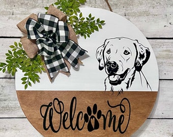 Welcome Labrador Sign - Etsy