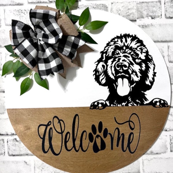 Labradoodle Welcome Sign - Etsy